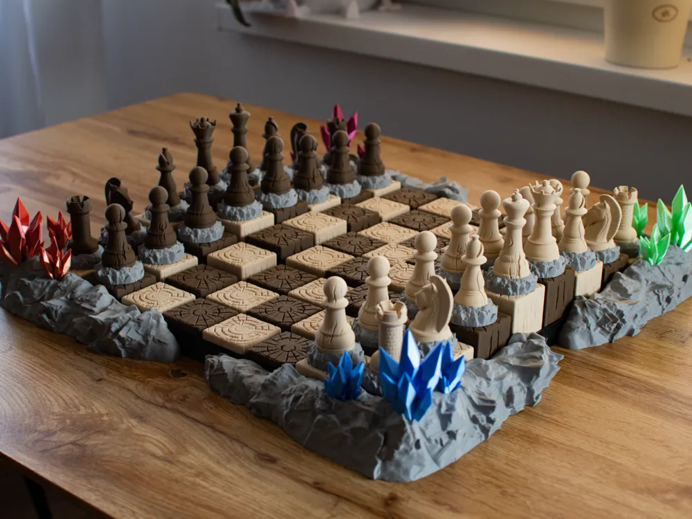 Fantasy Chess set by uni3Dworld MakerWorld: Download Free 3D Models