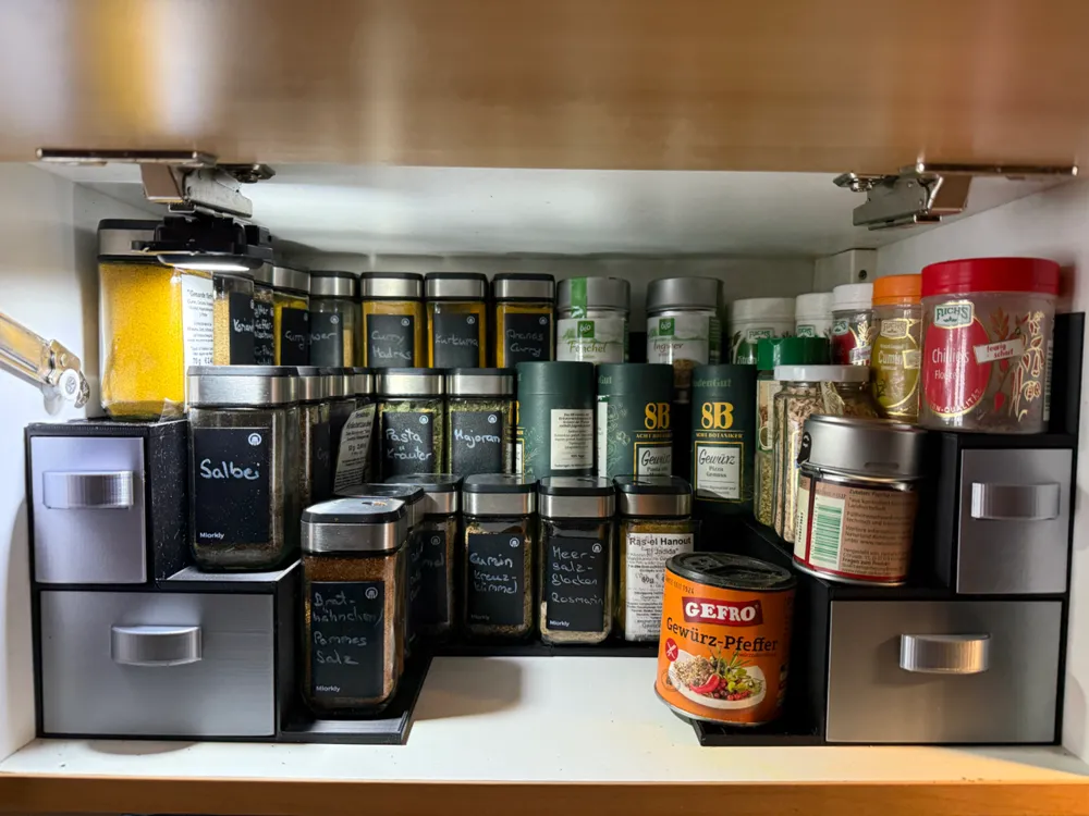 Corner spice rack with two drawers by MiFri - MakerWorld