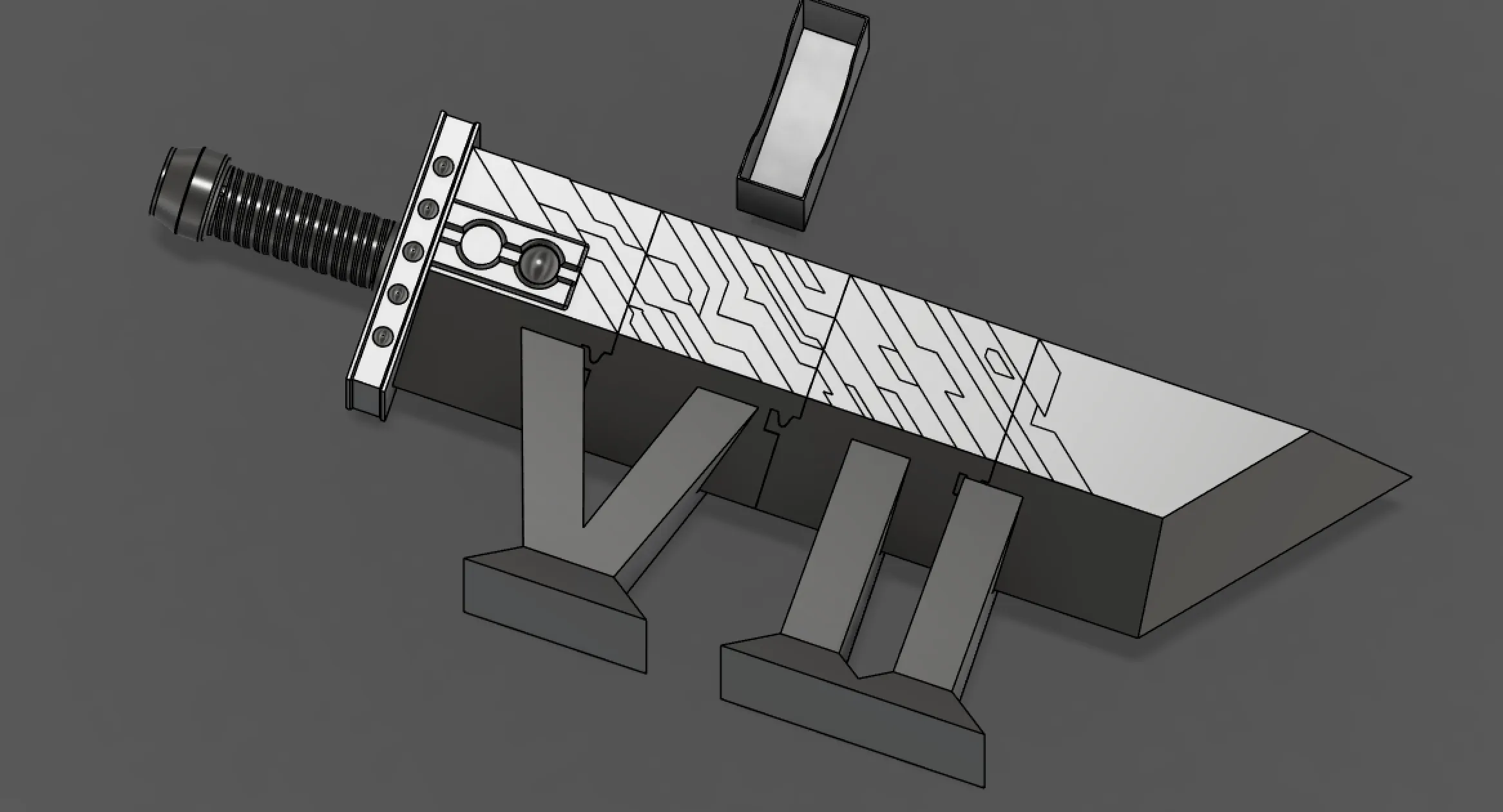 FF7 Buster Sword MTG Commander Deck Box (Updated) - Free 3D Print Model ...