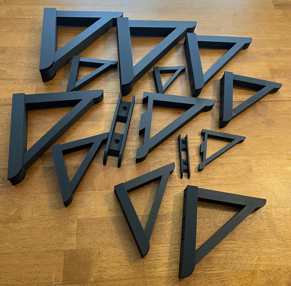 Shelf brackets with French Cleat Mount by printtron_maker - MakerWorld