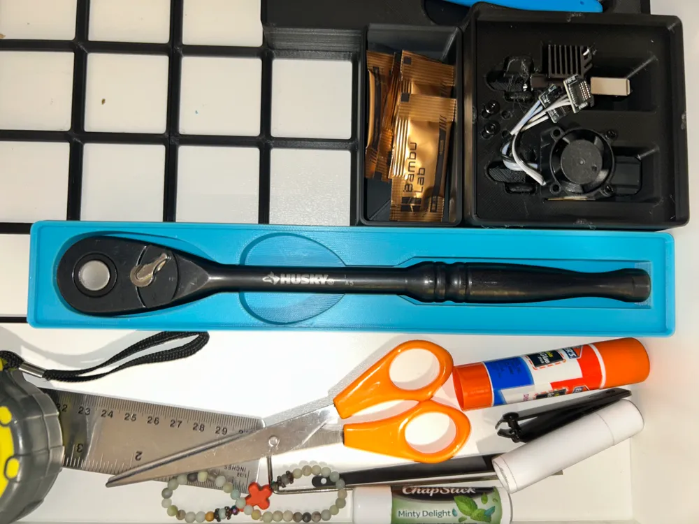 Gridfinity Husky long 3/8 inch ratchet by Thrashers 3d models - MakerWorld