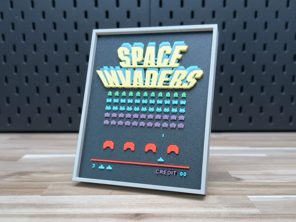 Space Invaders Frame (No Support, No AMS, No Glue) by The Kit Kiln ...