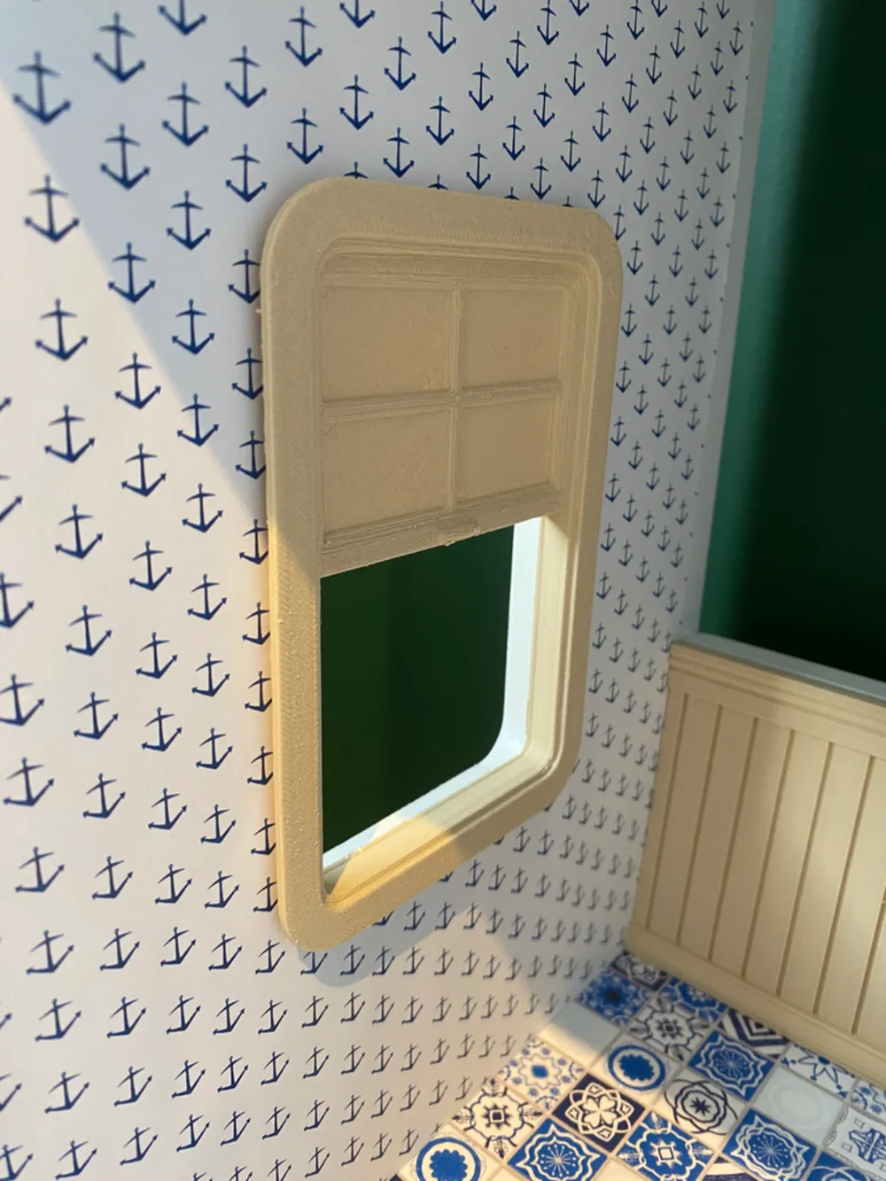 Miniature window frame with rounded corners by Alice in miniature land ...