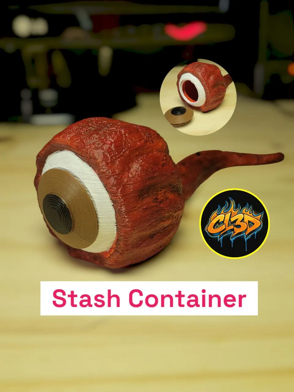 Eyeball Stash Container - Free 3D Print Model - MakerWorld