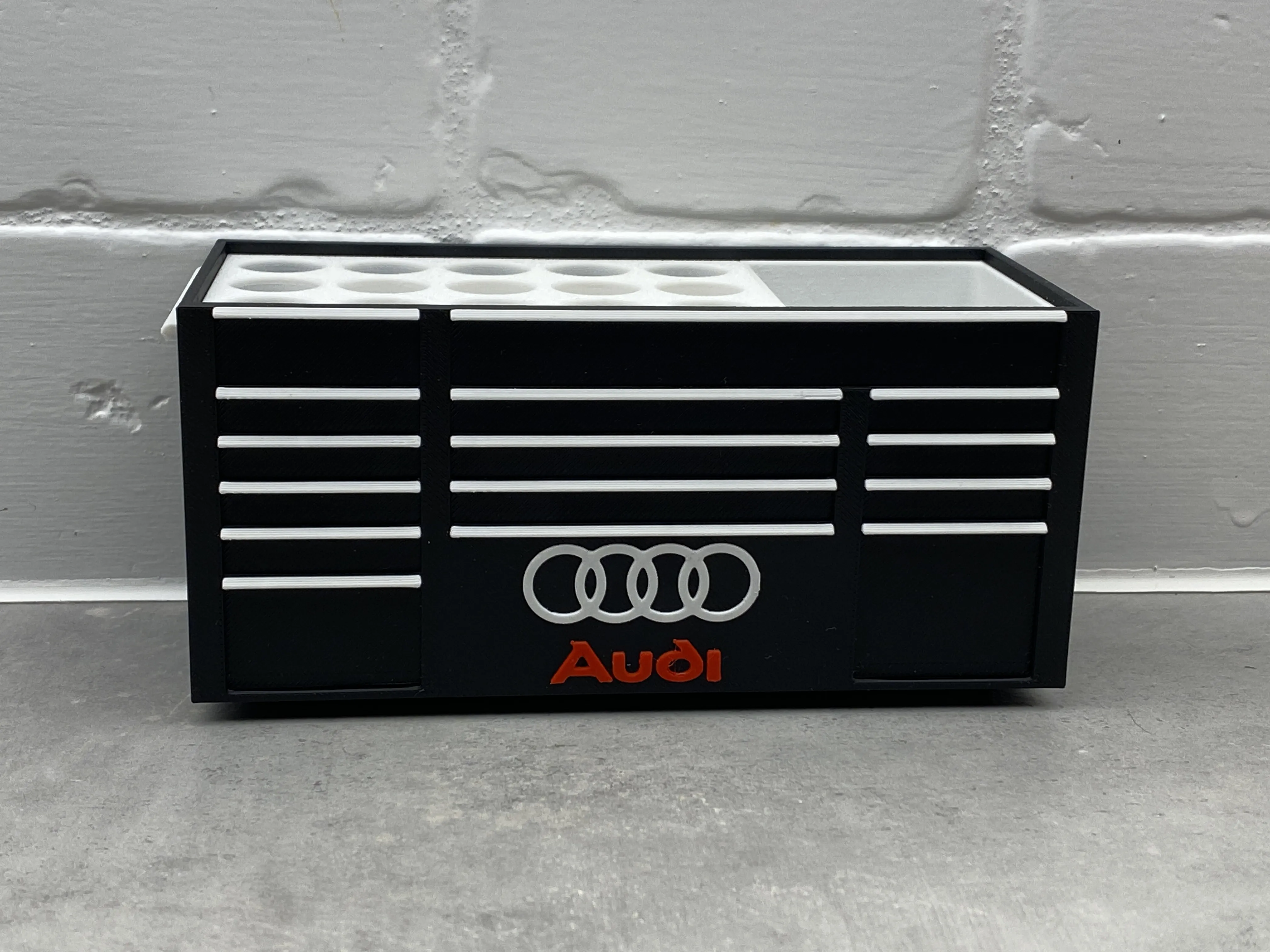 Audi inspired Desk Toolbox Pen holder organizer - Free 3D Print Model ...