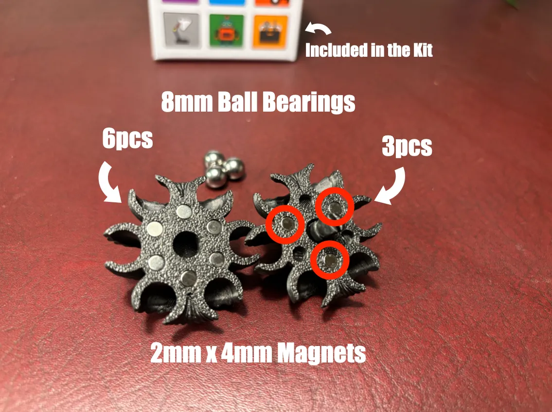 Shape Changing Marble Fidget with Magnetic Snap - Free 3D Print Model ...