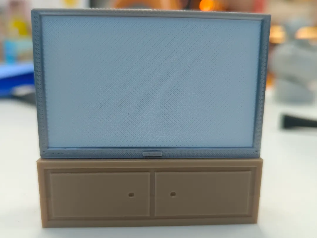 Large-particle LEGO Television and TV Stand by 温州口十 - MakerWorld