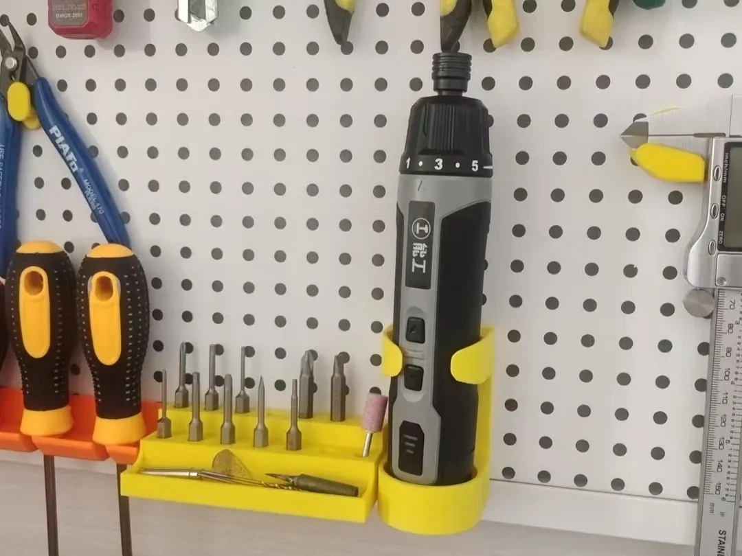 Pegboard Electric Screwdriver and Bit Organizer by wzq83961 - MakerWorld