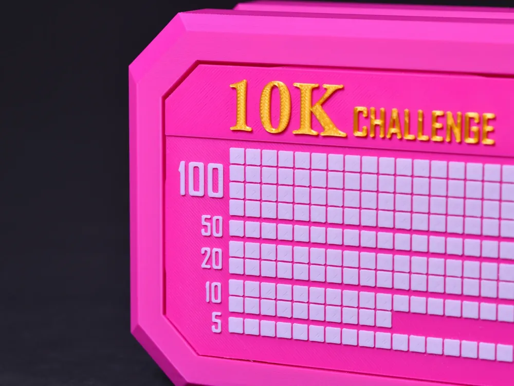 Target Piggy Bank: 10K Challenge!! by 腾云驾雾陈先森 - MakerWorld