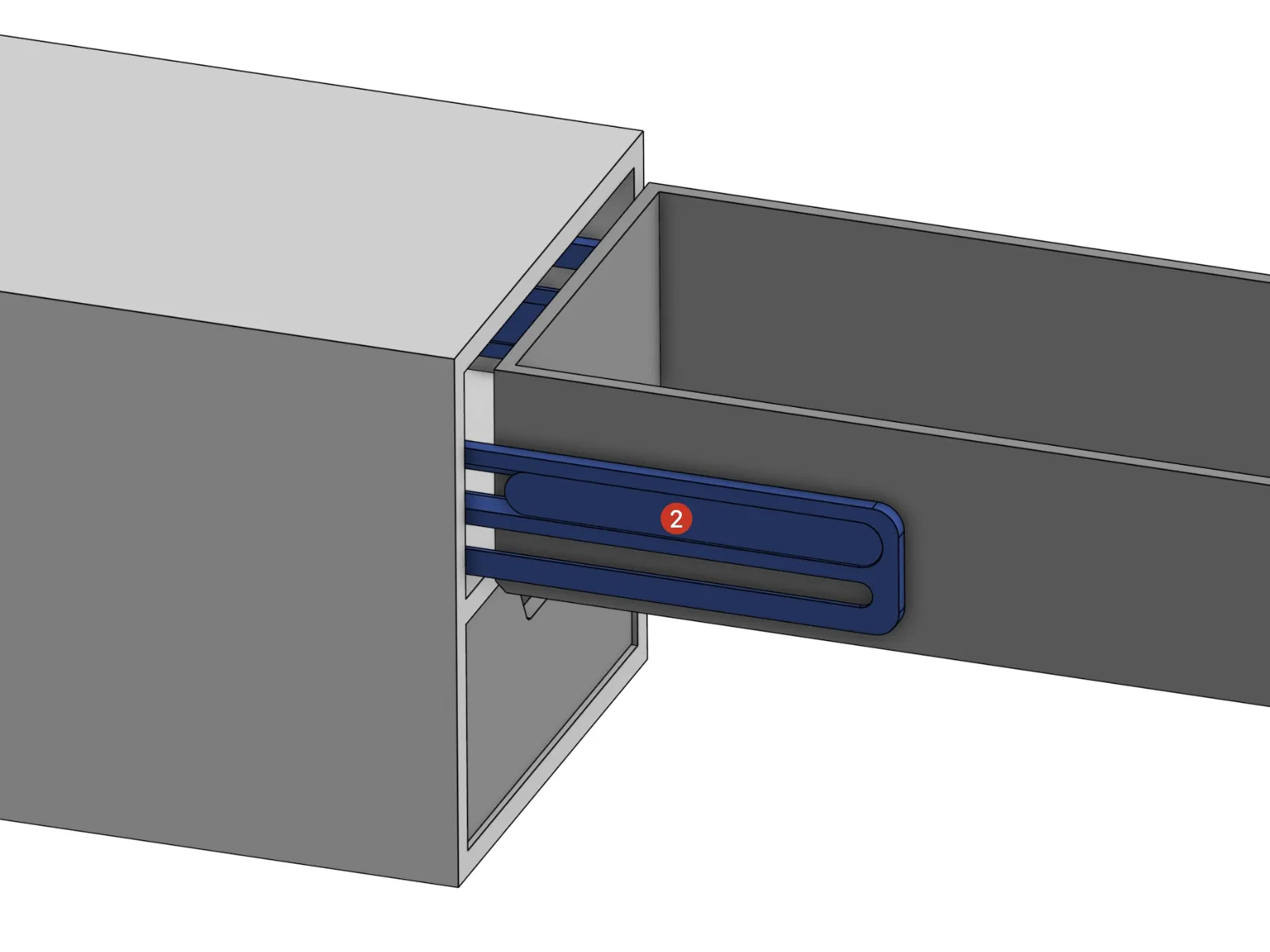 Full Extension Stackable Drawer / Monitor Riser by Kong 3D MakerWorld ...