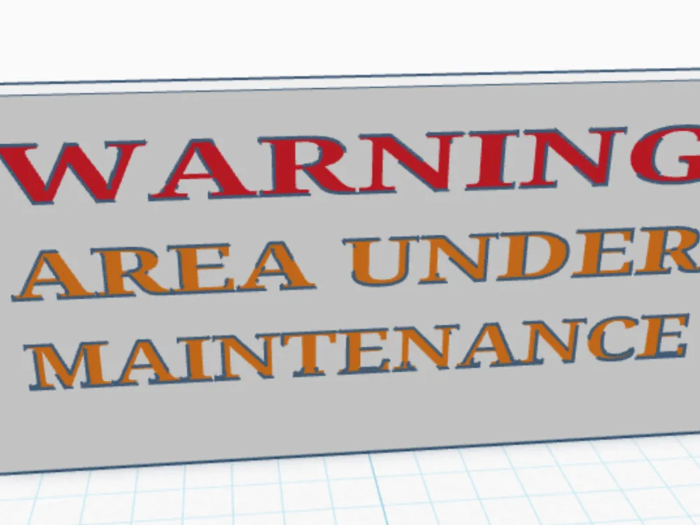 Area under maintnence sign by Swimmingants MakerWorld: Download Free 3D ...
