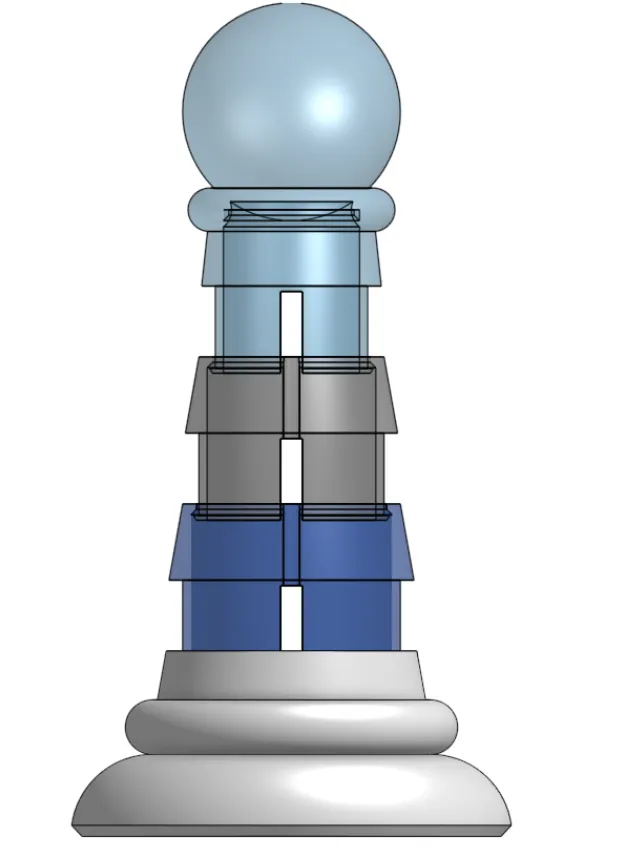 Transforming Chess Pawn to Queen - v1.0-v2.5 - Free 3D Print Model ...