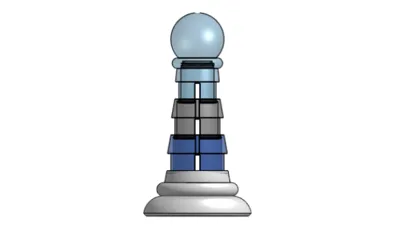 Transforming Chess Pawn to Queen - v1.0-v2.5 - Free 3D Print Model ...
