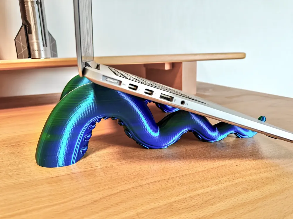 Octopus Tentacle Laptop Stand by Lucien MakerWorld: Download Free 3D Models