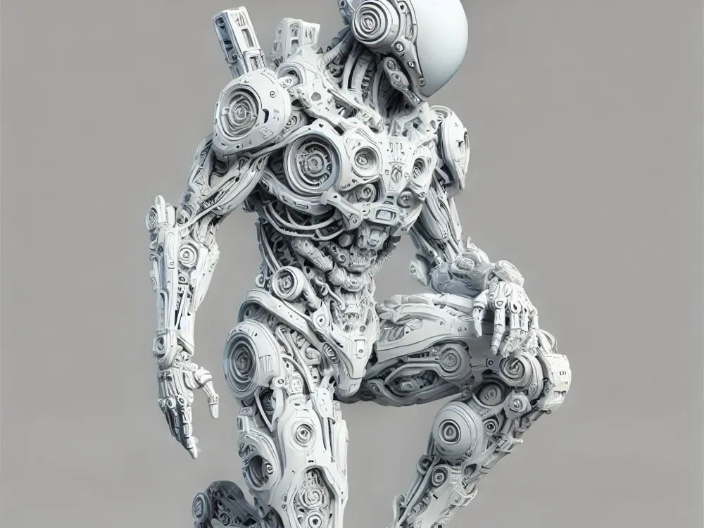 Cyberpunk robot statue by 74kk - MakerWorld