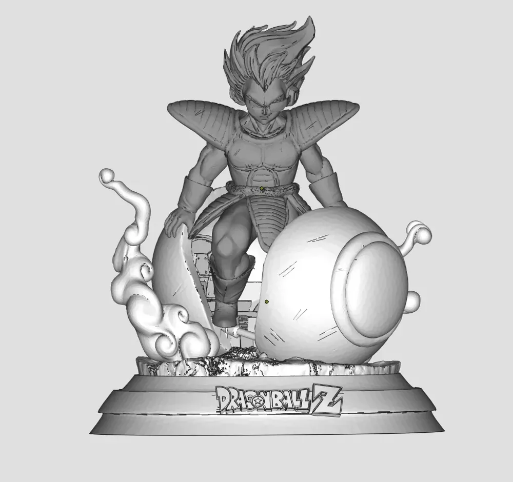 Dragon Ball Vegeta Super Saiyan Prince Iconic Scene by 龍3D工作室 ...
