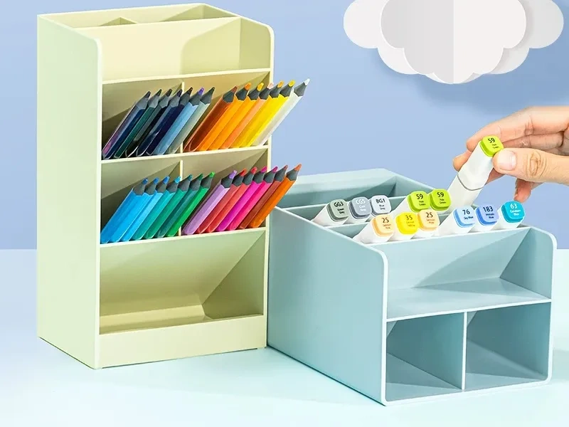 Angled Pen Holder Tiered Pen Organizer by Miao Jiabo - MakerWorld