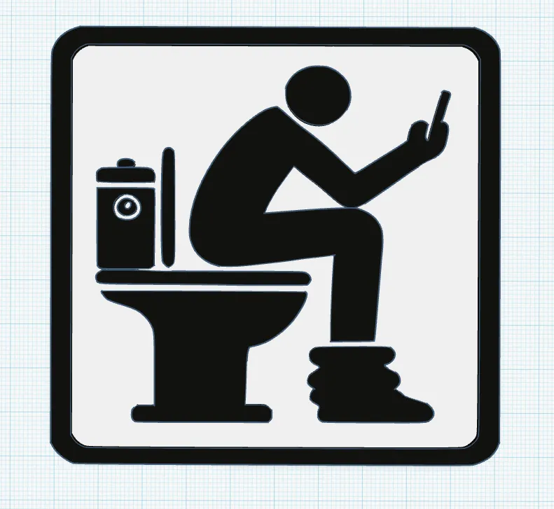 Toilet door sign by Marin MakerWorld: Download Free 3D Models