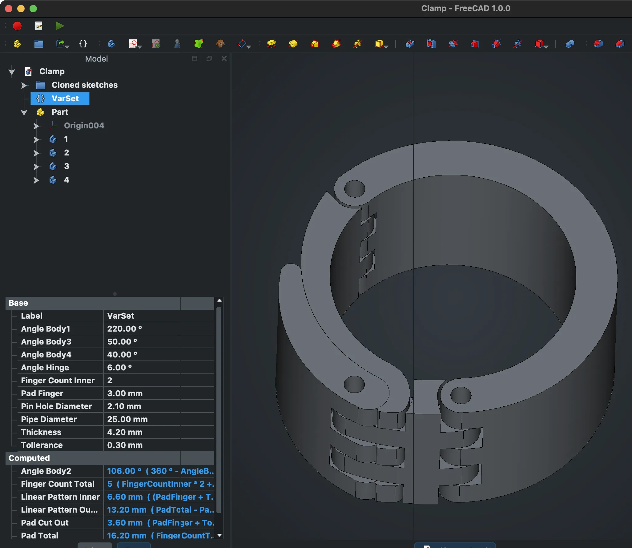 Parametric rag holder with quick release, FreeCAD by Andreas Larsen ...