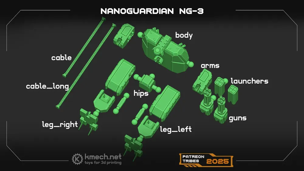 Mech Modular NG3 Remixed by prof.syd.xu MakerWorld: Download Free 3D Models