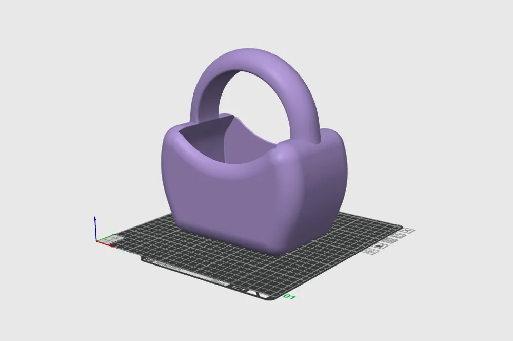 Basic Purse - Handbag - Basket by CutterSTLMakerWorld: Download Free 3D ...