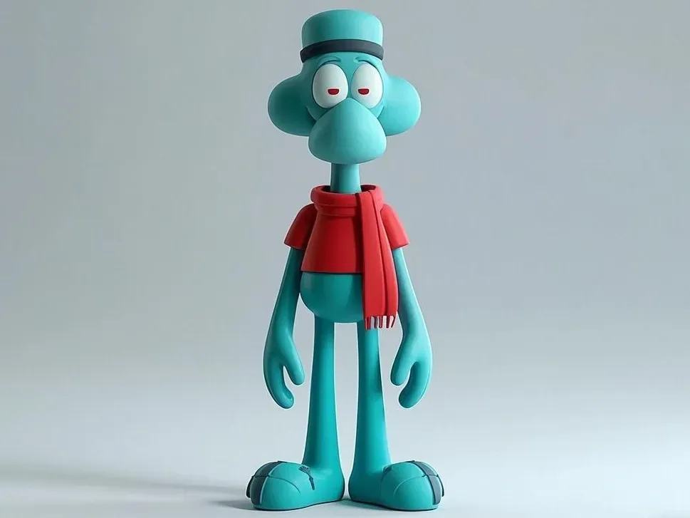 Bob Esponja — Lula Molusco Impressão Integrada para a1mini - Modelo ...