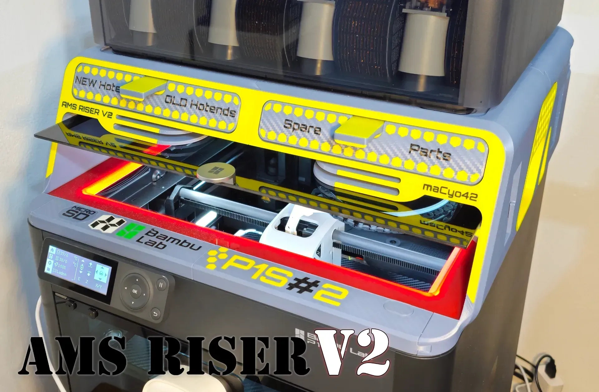 [AMS Loft V2] Dual AMS Stacking Bracket (Compatible with Riser V2/H2D ...