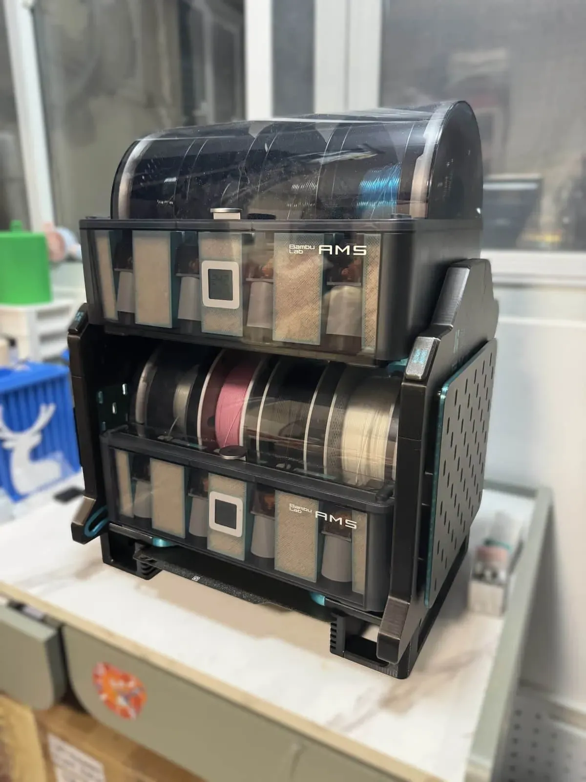 [AMS Loft V2] Dual AMS Stacking Bracket (Compatible with Riser V2/H2D ...