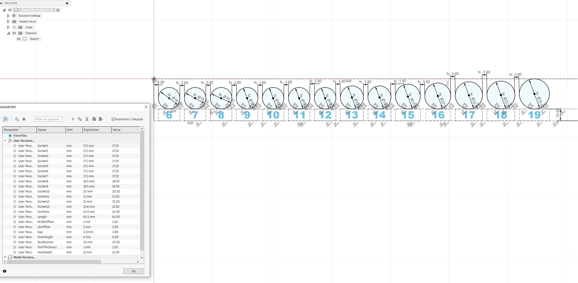 Gridfinity 3/8 metric socket set by Cattywhompus MakerWorld: Download ...