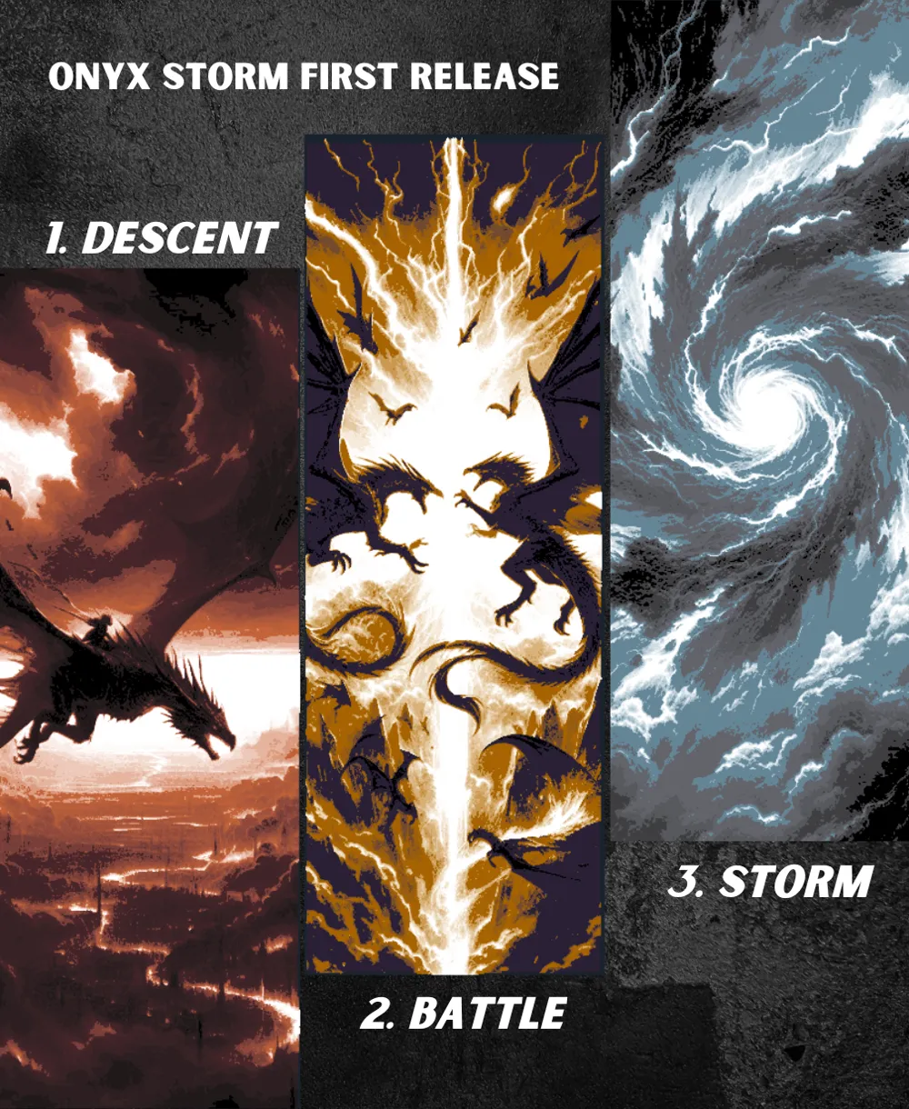 Onyx Storm Bookmarks - Devastation and Embraces by To Each Their Own 3D ...