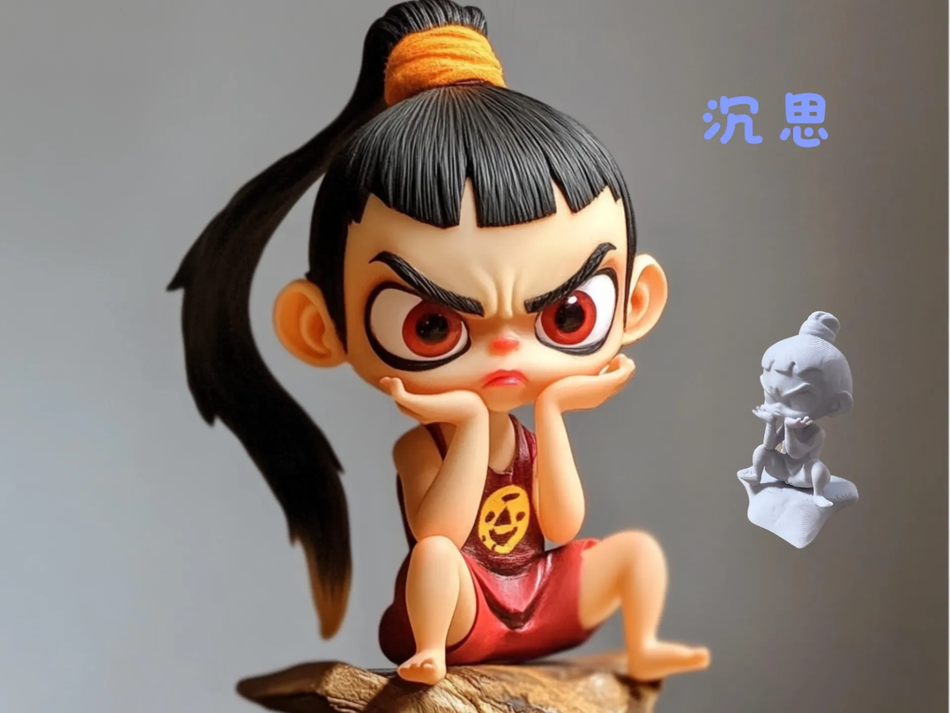 Nezha Expression Figure Remake: Contemplation by William Dou MakerWorld ...