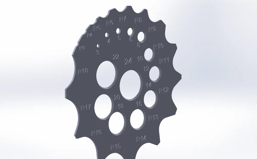 Radius stencil by Iron_Modeler - MakerWorld