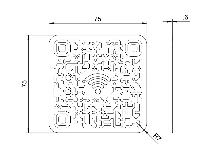 Not a wifi QR code Thin Never Gonna Give You Up by Drak MakerWorld ...