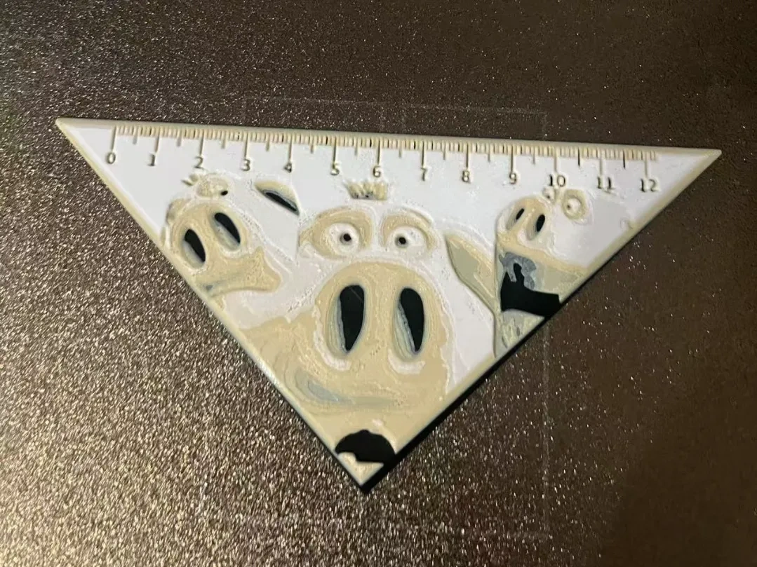 Nezha-themed 12cm triangle ruler - color print by Flint - MakerWorld