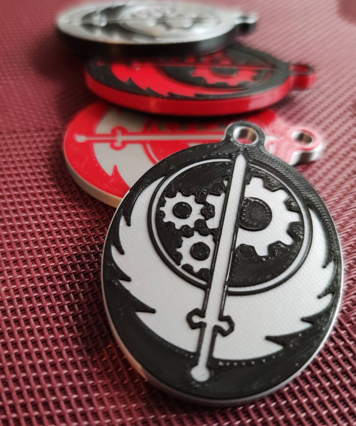Fallout Brotherhood of Steel keychain by printtron_maker MakerWorld ...