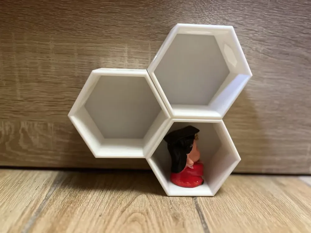 Hexagonal Honeycomb Display Shelf, Modular and Transformable by 隔壁家的熊叔 ...