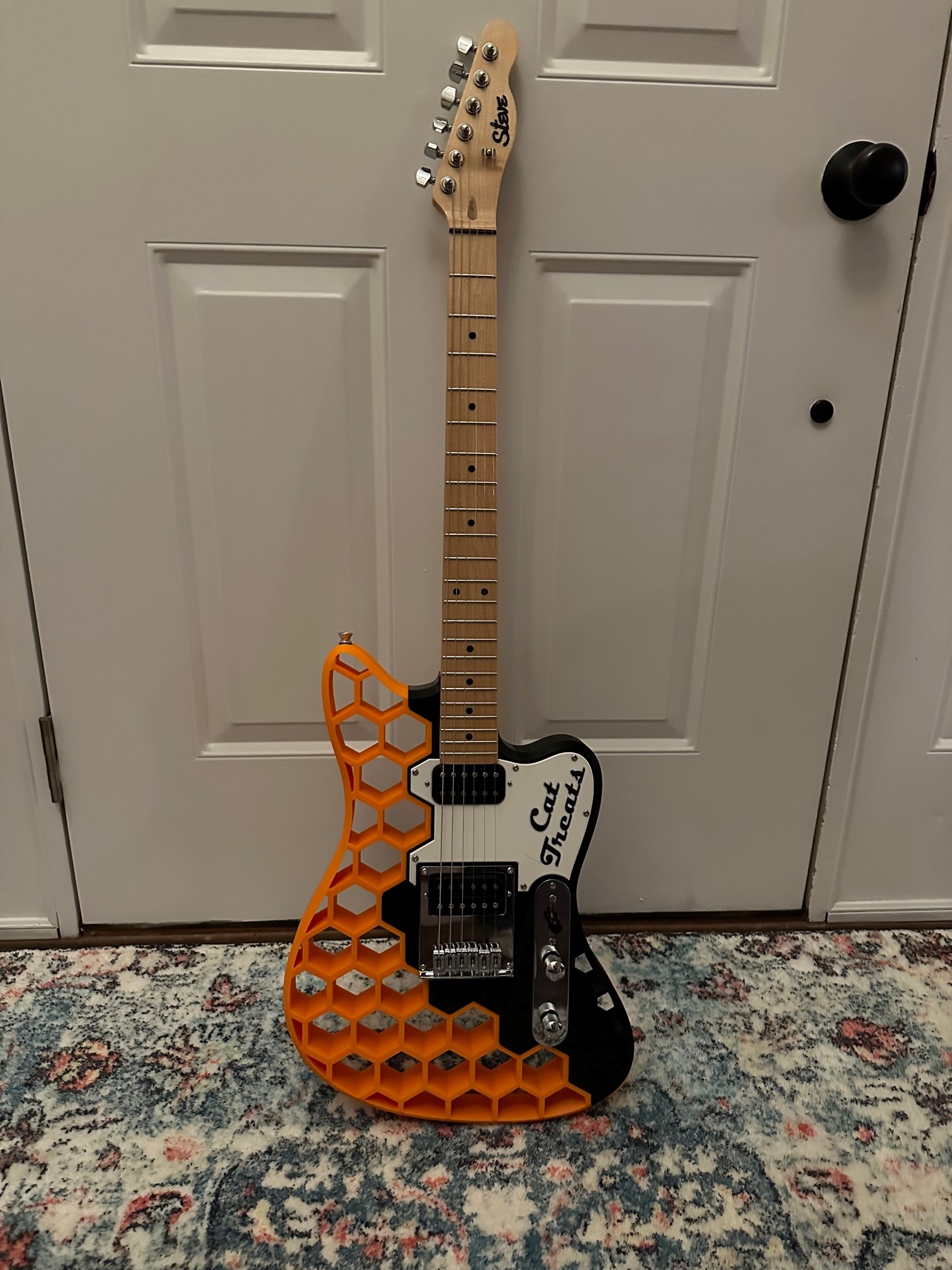 Prusacaster remixed for humbuckers, string through, glue only, guitar ...