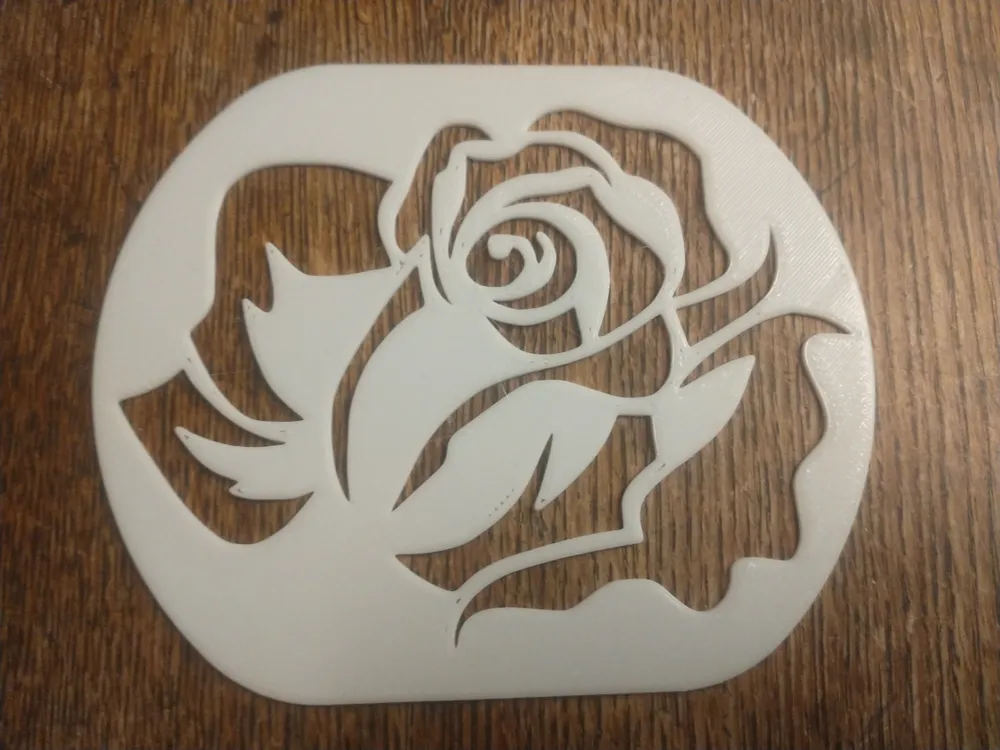 Rose Stencil by Iron_Modeler - MakerWorld