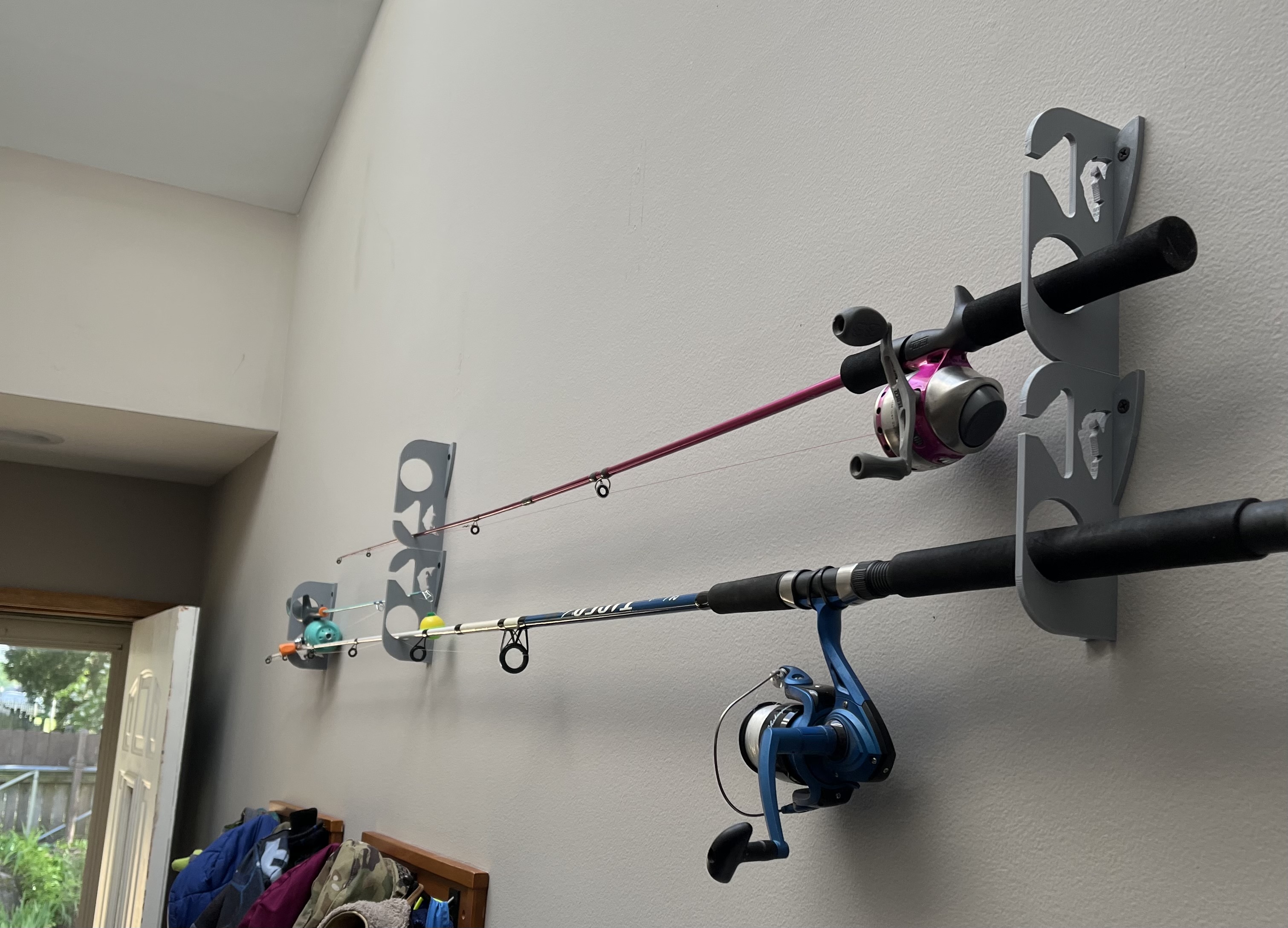 Fishing Rod Wall Hanger by pixelzone - MakerWorld