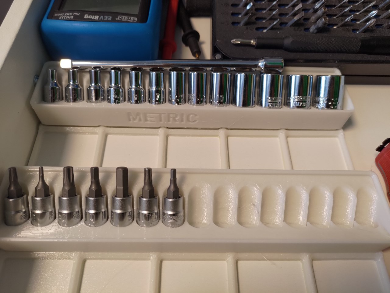 Gridfinity 1x5 Ratchet Socket Storage (Tona Expert set) by Digitzia ...