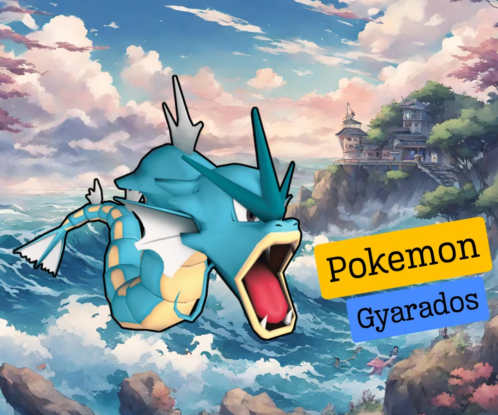 Pokemon - Gyarados with Water Base by Karol-IT MakerWorld: Download ...