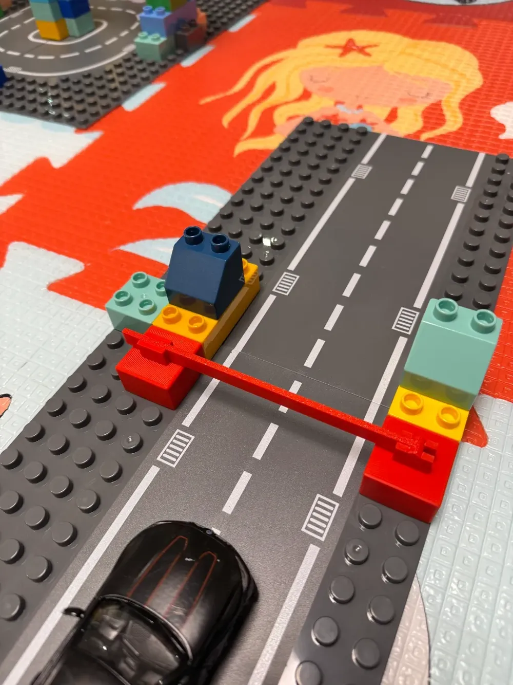Lego large particle parking lot boom barrier by 北洋舰长 - MakerWorld