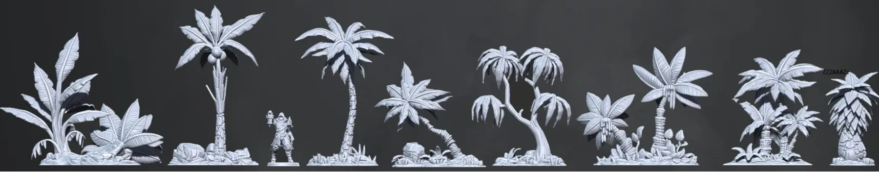 Beach scene coconut trees by pokemon player - MakerWorld