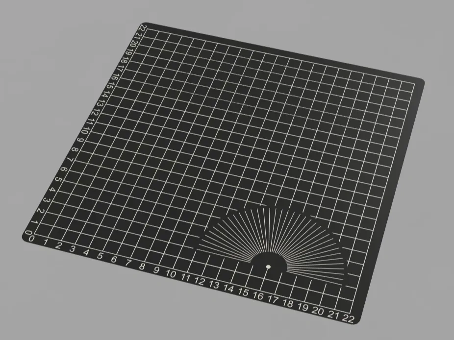 Cutting mat mouse pad 230*230, 10mm grid by DDY - MakerWorld