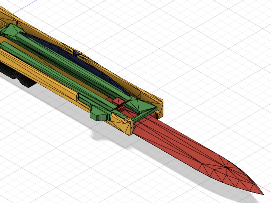 Switchblade knife Desk toy (working) by Maxthedoggy220 - MakerWorld