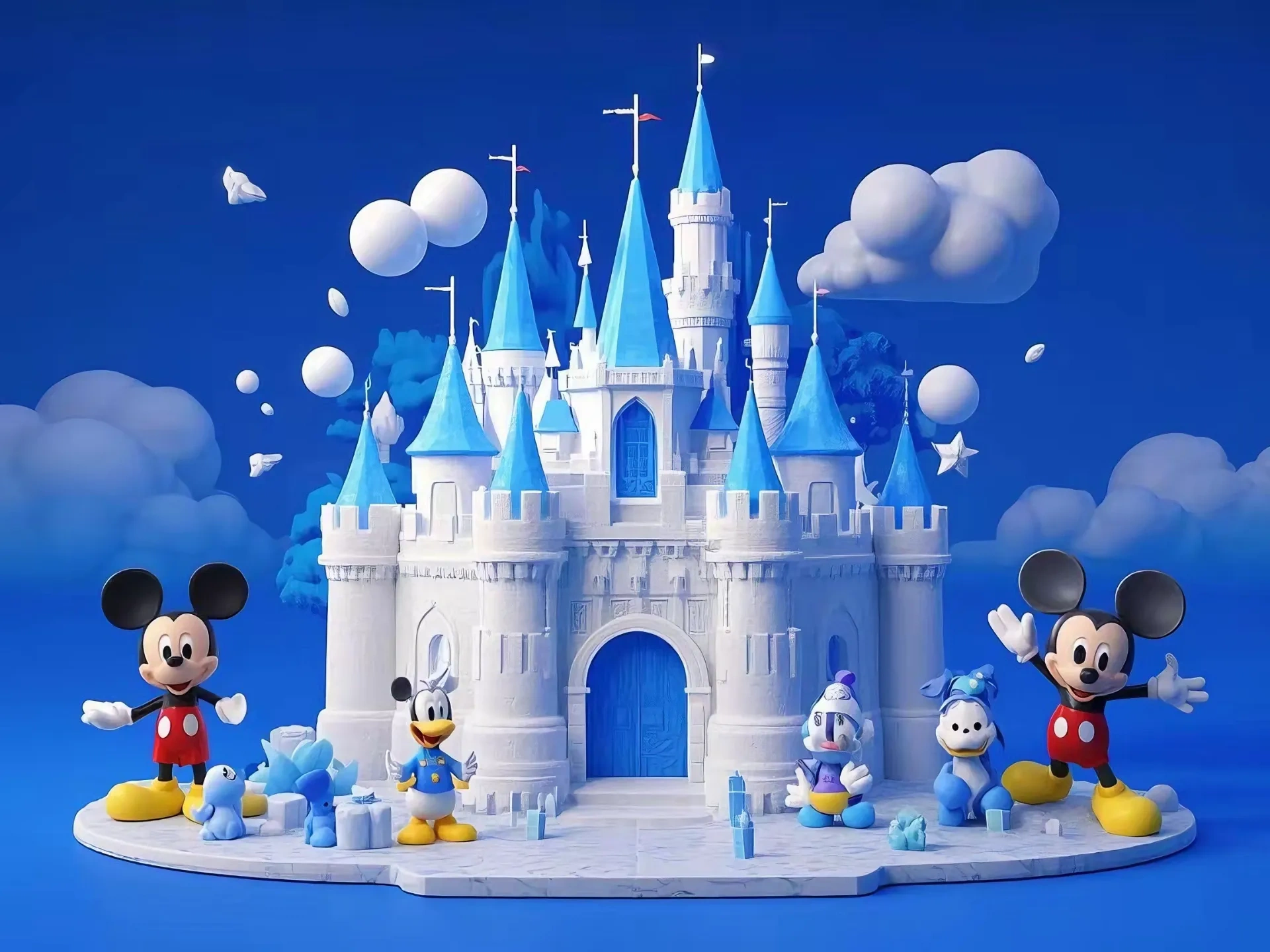 Disney Mickey Mouse Castle Print-in-Place No Supports by 库尔勒 MakerWorld ...