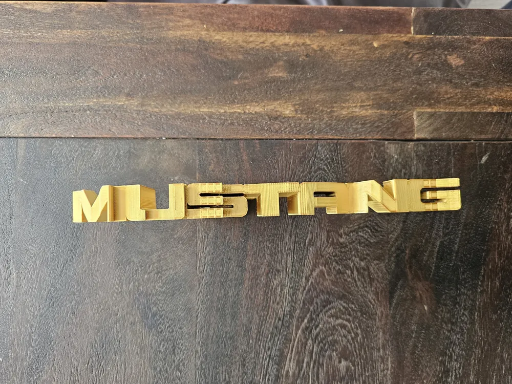 Mustang Logo Text Flip by GIZMOX MakerWorld: Download Free 3D Models