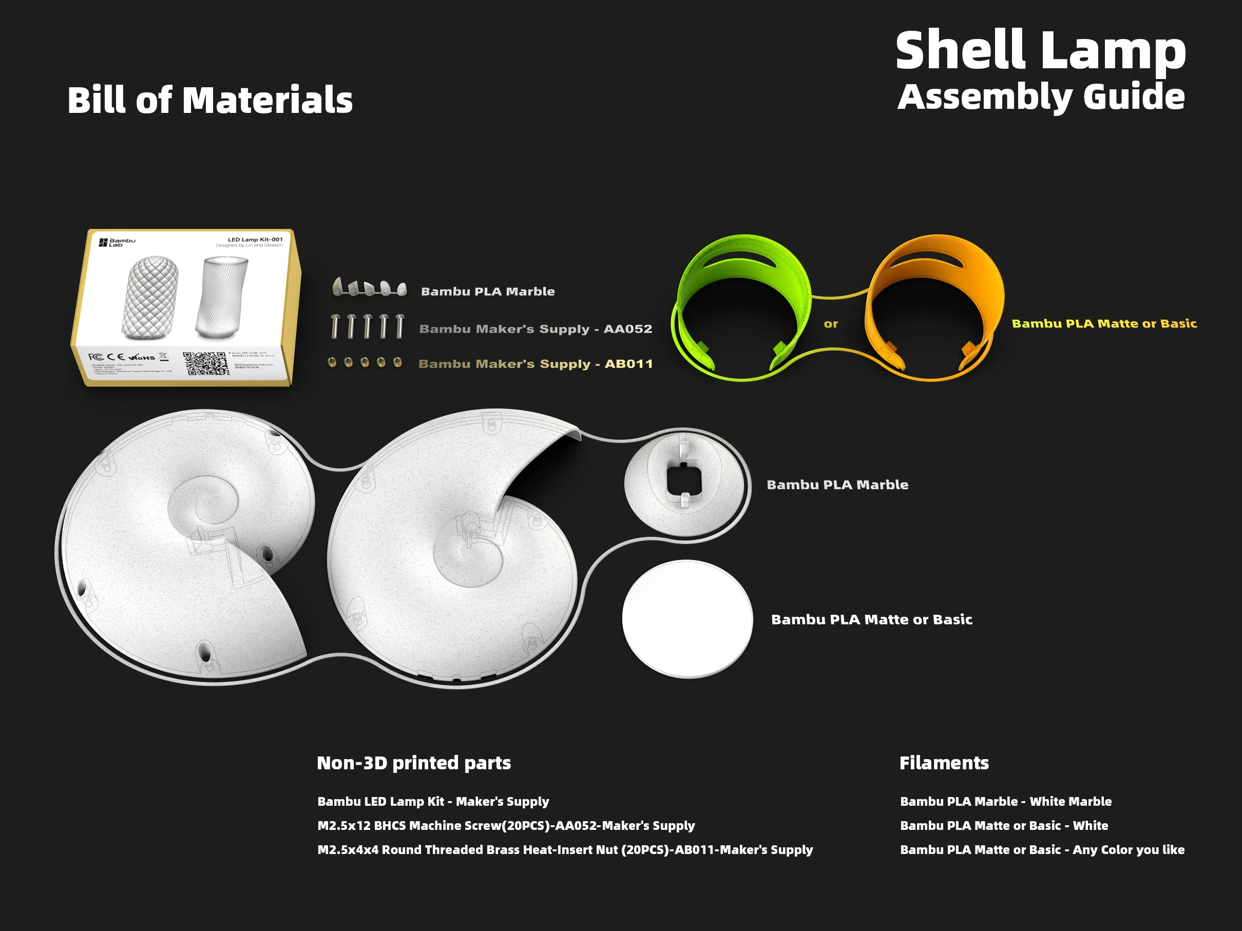 Shell Lamp V2.0 - Free 3D Print Model - MakerWorld