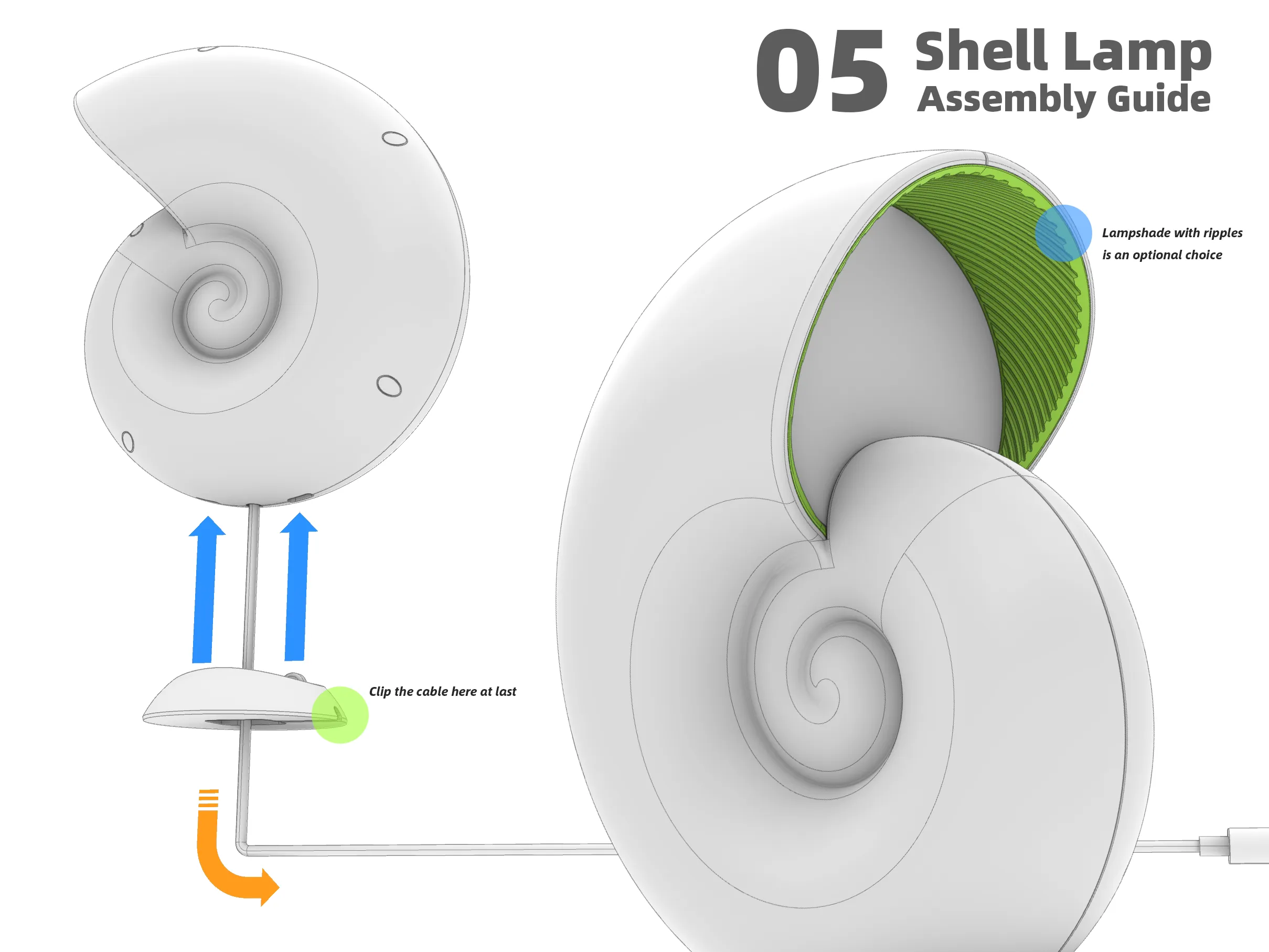 Shell Lamp V2.0 - Free 3D Print Model - MakerWorld