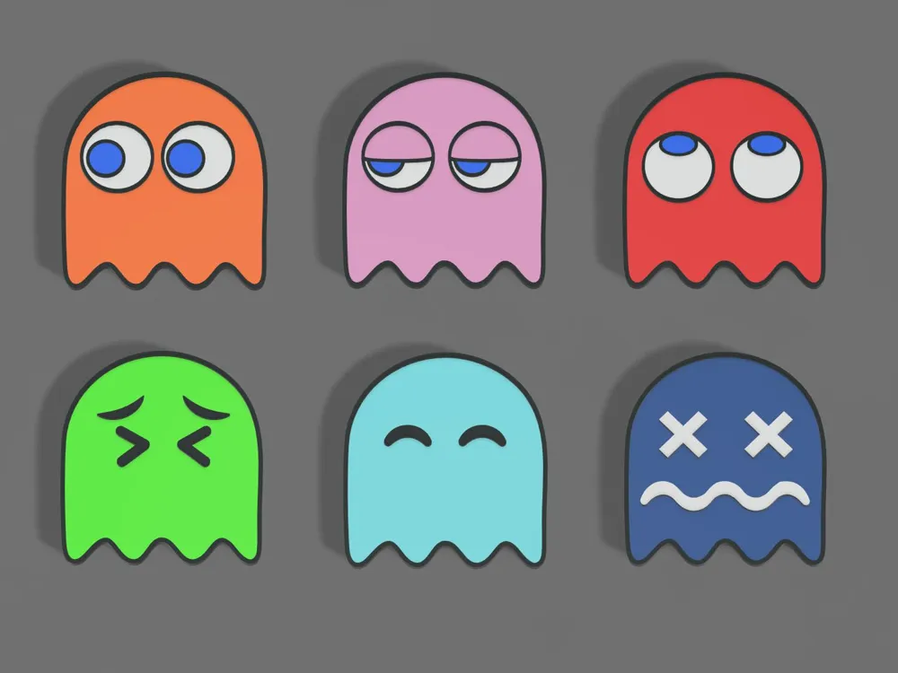 Collection de Fantômes Pac-Man par Imprim'ER - MakerWorld
